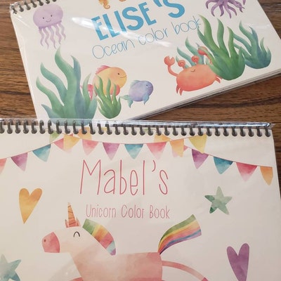 Personalized Kids Color Books Children's Coloring Books - Etsy