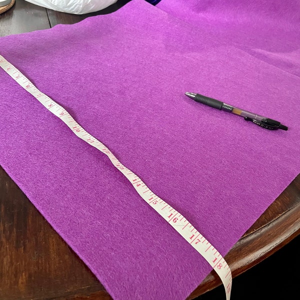 1/2 Yard 100% Merino Wool Felt - Cut to Order - You Choose Color - 2mm ...