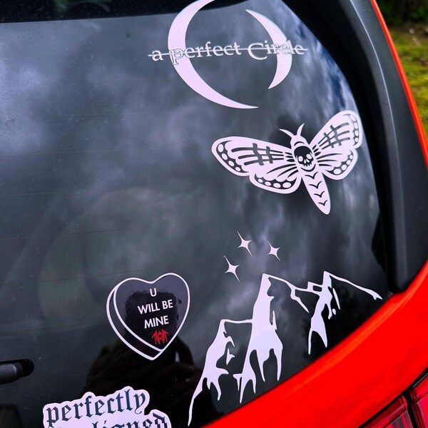 Death Head Moth Decal, Goth Car Decal, Gift for Her, Gift for Him - Etsy