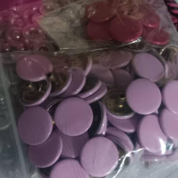 Pink Heart Snap Fastener, Bright Pink Snap Buttons, Flower Shaped Snap ...