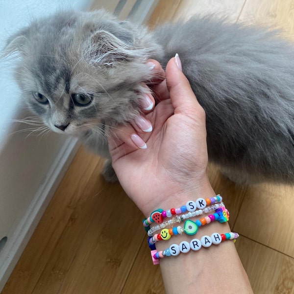 The Weeknd Starboy and Stargirl Bracelets, Customizable Beaded Bracelet ...
