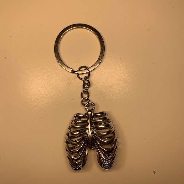 Rib Cage Keychain, Human Ribcage Keyring, Human Anatomy Keychain ...