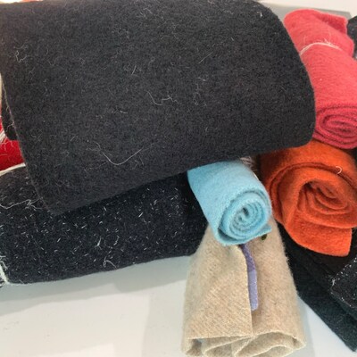 Herringbone Wool Fabric, Purple Smoke Felted Wool, Herringbone Wool ...