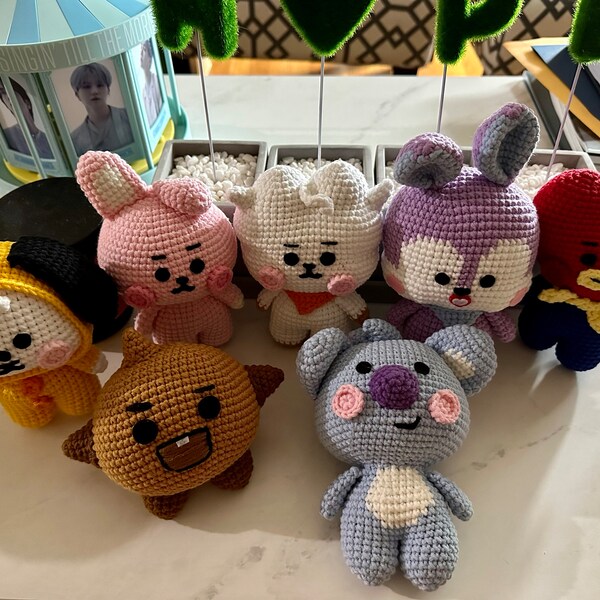 Crochet Kpop Collection Kpop Plush Doll, BTS Amigurumi Crochet, BT21 ...
