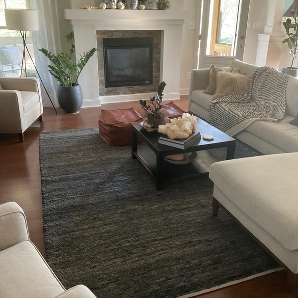 Soft Light Pink Border Jute Scalloped Handmade Rug, Pink Jute Rugs Boho ...