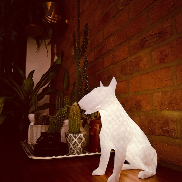 Light up Bull Terrier - Etsy