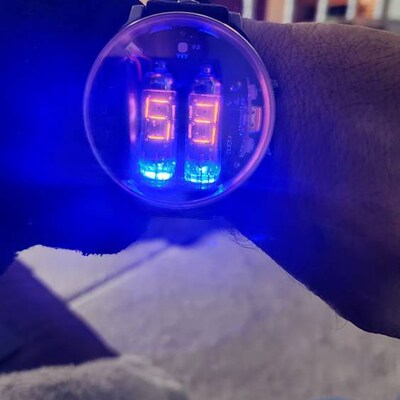 Nixie Era Vfd Numitron Iv-9 Wrist Watch Clock Steam Punk Portable - Etsy