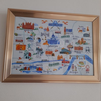 UK Illustrated Map-giclee Print. UK Illustrated Map. UK Poster Art. Uk ...