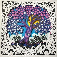 Heart Tree Papercut Shadowbox Template, 7 Layers 3D Paper Lightbox, Diy ...