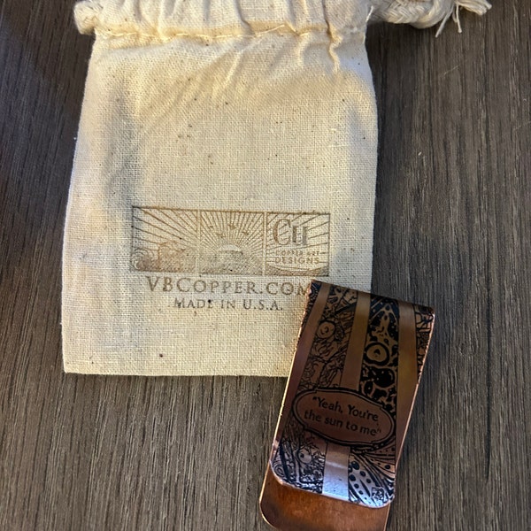 Copper Wallet Card, Front & Back Option, Your Own Handwriting, 7 Year ...