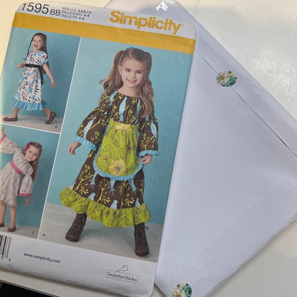 Simplicity 7165 Top Bodice Gathered to Round Yoke Neckline Puff Sleeves ...