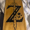 Breath of the Wild, 3D Zelda, Carved Art, Links 3D Sword, Wood Wall Art ...