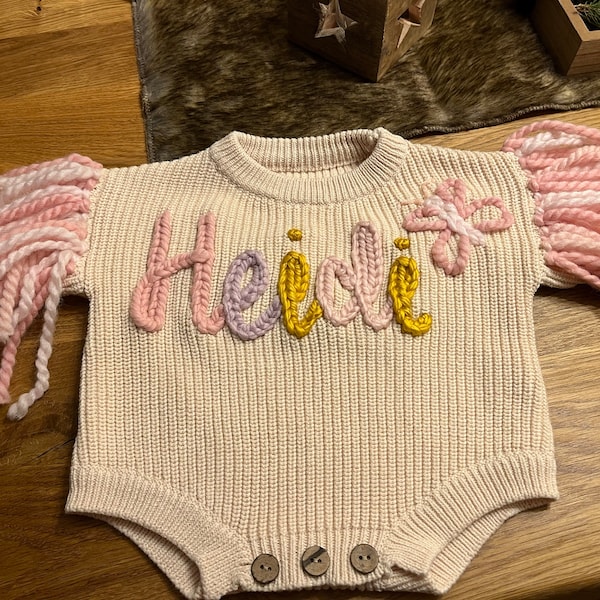 Custom Big Sis Lil Sis Sweaters Matching Sibling Sweaters for Toddlers Hand Embroidered Sweaters ...