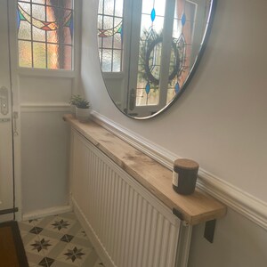 Hand Crafted Rustic Reclaimed Solid Pine Timber Radiator Shelf - Etsy UK