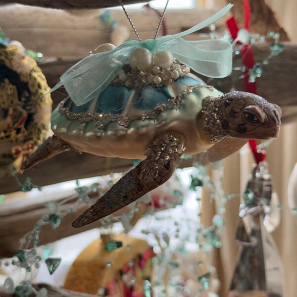 Coastal Mermaid Santa, Coastal Mantle Decor, Santa With Mermaid Tail ...