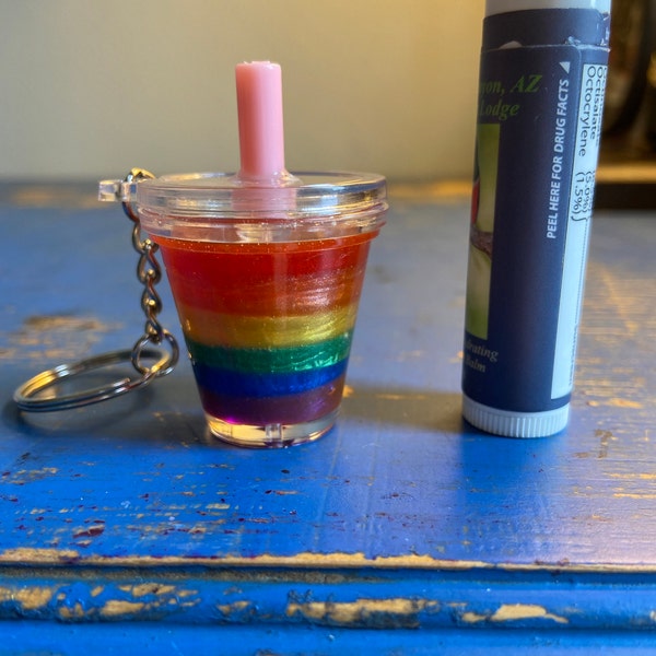 Mini Bubble Tea Keychain/slushy Keychain/coffee Keychain/mini Cup/mini ...