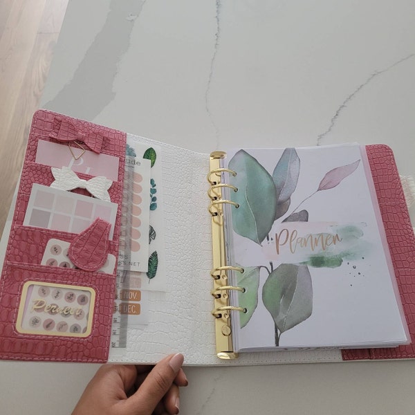 Luxury Planner Binder, Handmade Planner Cover, A6/A5 Planner, Vegan ...