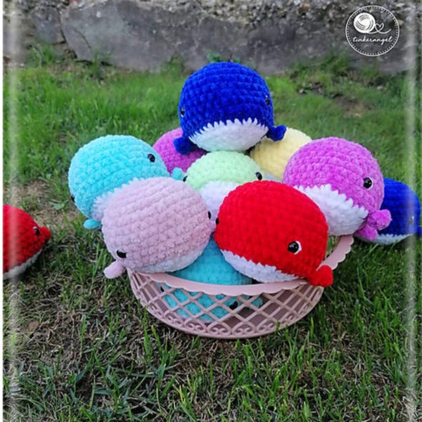 Crochet No-sew Whale PATTERN, Crochet Whale Amigurumi, Amigurumi Whale ...