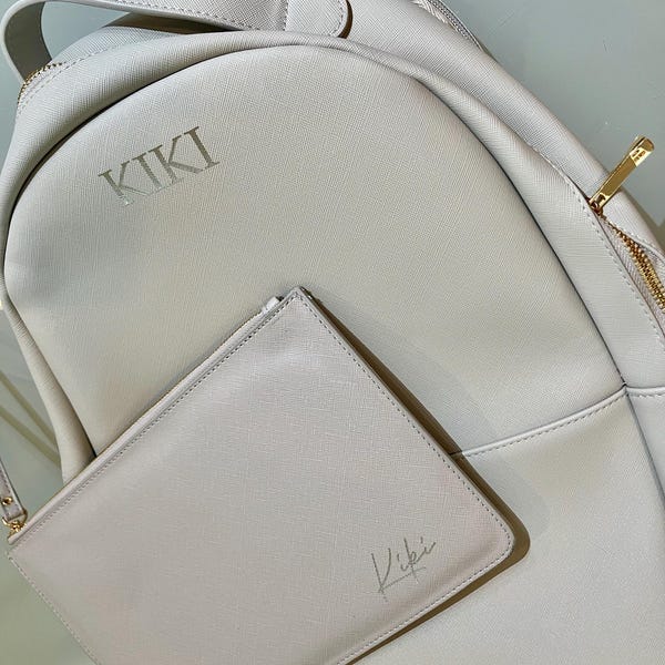 Custom Women Backpack, Personalised Bag With Initials, Faux Leather ...
