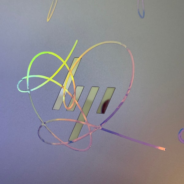 BTS LY: Answer Heart 3 White Opal Holographic Decal BTS Stickerbts ...
