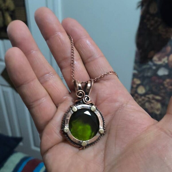 Two Tree of Life Australian Triplet Opal Pendant Copper Wire Wrapped ...