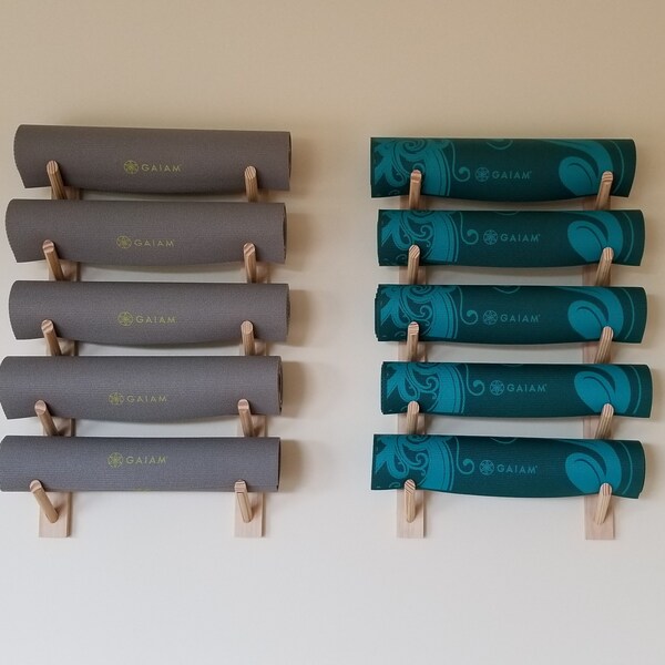 10 Mat Rack- Yoga Mat Rack / Foam Rack Holder / Yoga Mat Storage ...