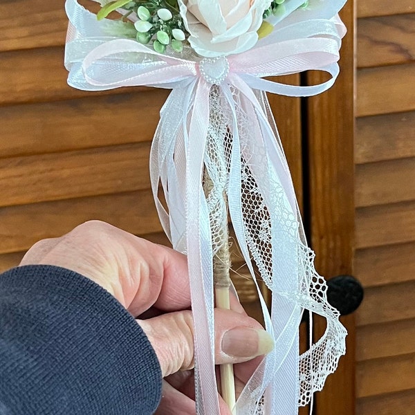 Flower Girl Wand Magic Wand Butterfly Wand Heart Wands Flower Wand ...