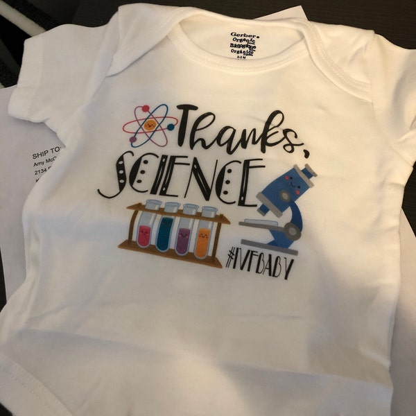 IVF Onesie® - Thanks- Science Onesie® Baby - Cute in Vitro ...