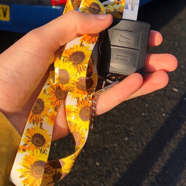 Sunflower Bright & Colourful Printed Lanyard 20mm - Etsy