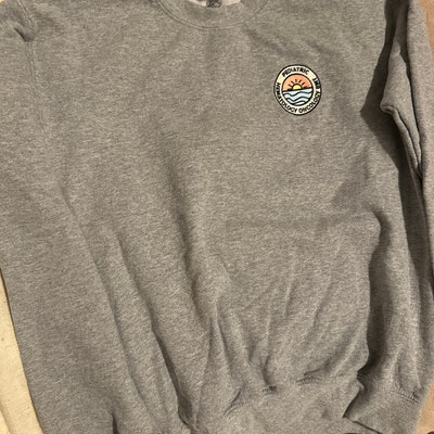 Custom Embroidered Logo Text Sweatshirt, Embroidered Business Logo ...