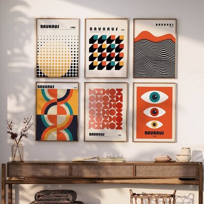 6 Frames Gallery Set Mock Up, Printable Wall Art Mockup, Gallery Poster ...