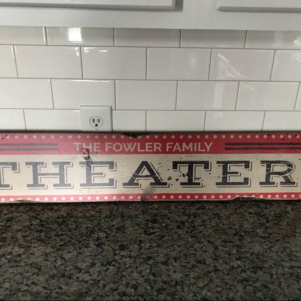 Theater Wood Sign, Home Theater Decor, Movie Lover Sign, Movie Room ...