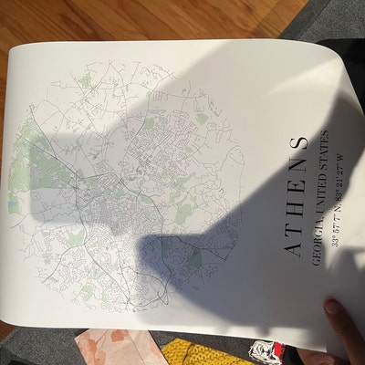 Athens Georgia Map Map of Georgia Map of Downtown Athens GA - Etsy