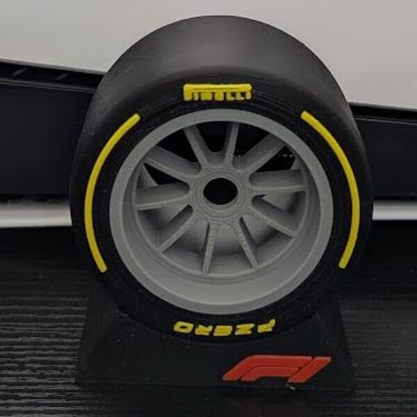 F1 Tire Soft - Replica 3D Printed - Formula 1 Memorabilia, Perfect for ...