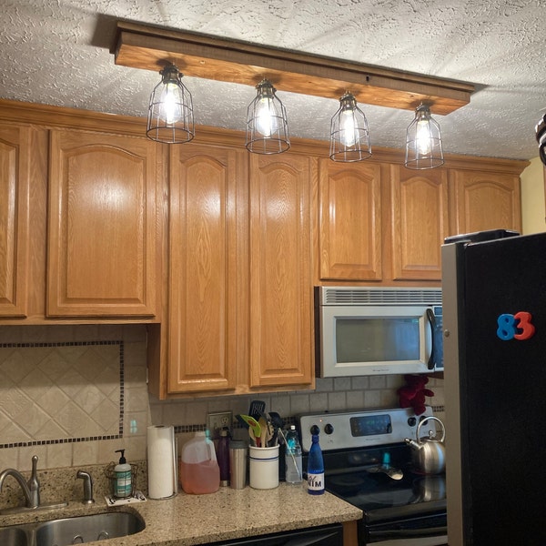 Farmhouse Beam Light Fixture: Rustic Elegance With Handcrafted Ceiling ...