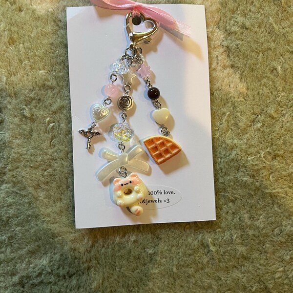 Mini Snack Keychains, Strawberry Peach, Puppy Pastel Charm, Japanese ...