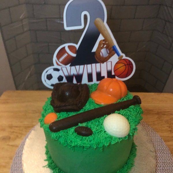 Sports Cake Topper, Sports Theme Birthday - Etsy