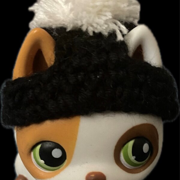 Bobble Hat Beanie Crocheted for LPS POP Littlest Pet Shop Figures ...