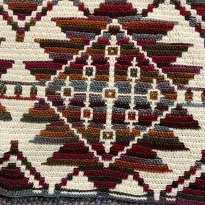 Overlay Mosaic Crochet Aztec Afghan Pattern - Etsy UK