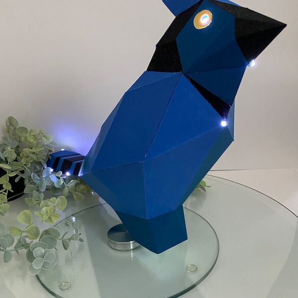 Blue Jay Bird 3D Papercraft. You Get SVG and PDF Digital File Templates ...