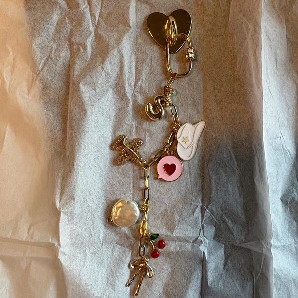 Custom Kindle Charm With Gold Heart Adhesive | Personalized Bookish ...