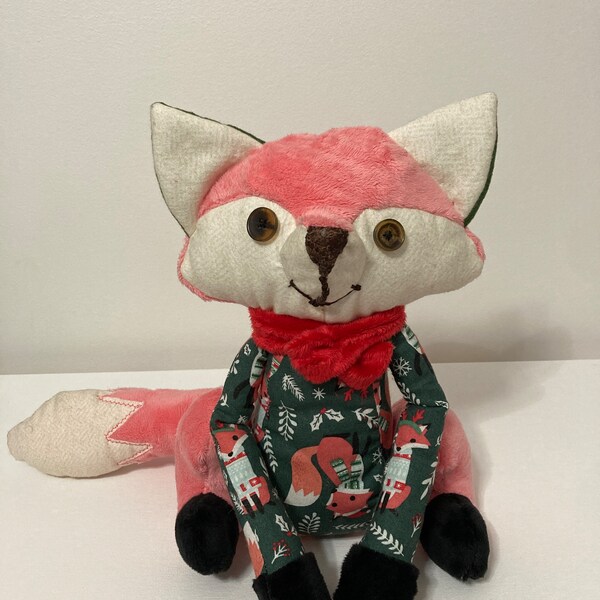 Fox Softie PDF Sewing Pattern, Francie the Fox Stuffed Animal Pattern, Patchwork Fox Pattern - Etsy