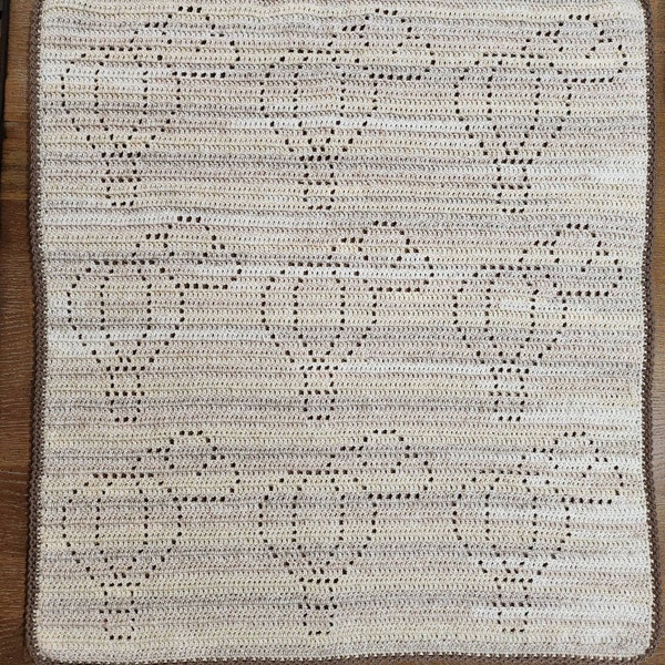 Aria Blanket | Filet Crochet Blanket Pattern | Baby Blanket Crochet ...