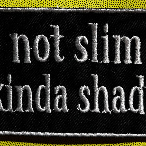 Not Slim, Kinda Shady Patch, Sarcasm Patch, Funny Patch, Gift Under 10 ...