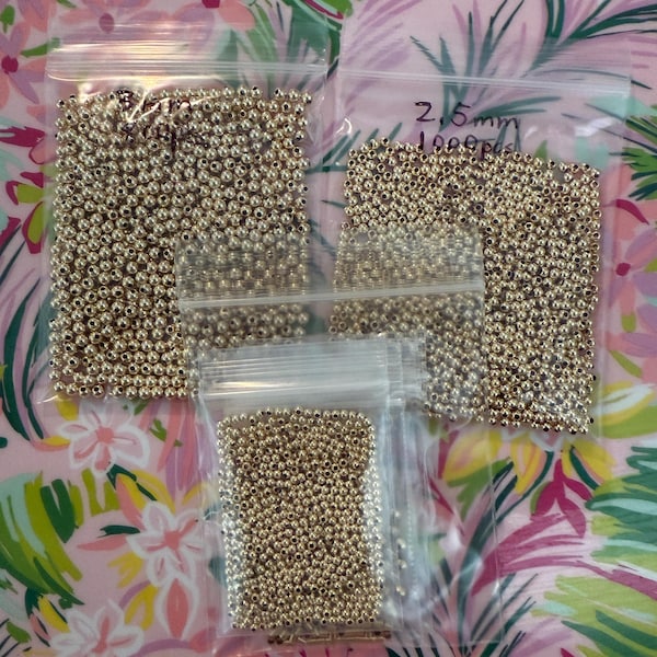 BULK - 14K Gold Filled Round Beads, 2mm/2.5mm/3mm/4mm/5mm Beads ...
