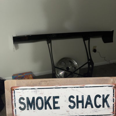 Smoke Shack Metal Street Sign Reclaimed Wood Frame FREE - Etsy