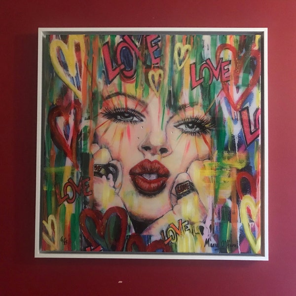 Elvis Presley Original Painting, Elvis Presley, King of Rock Wall Art ...