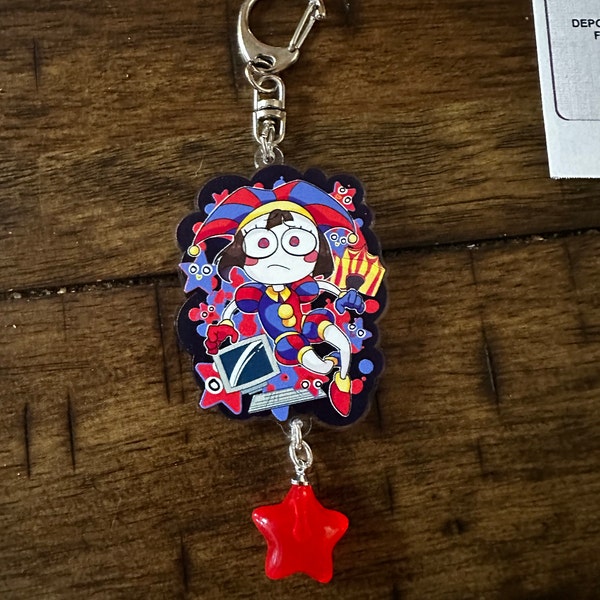 Amazing Digital Circus ADC Fan-made Key Chains Acrylic Charms Keychain ...