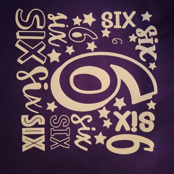 Number 6 Birthday Svg, Six Svg, 6 Year Old Svg, Sixth Birthday Svg, 6 ...