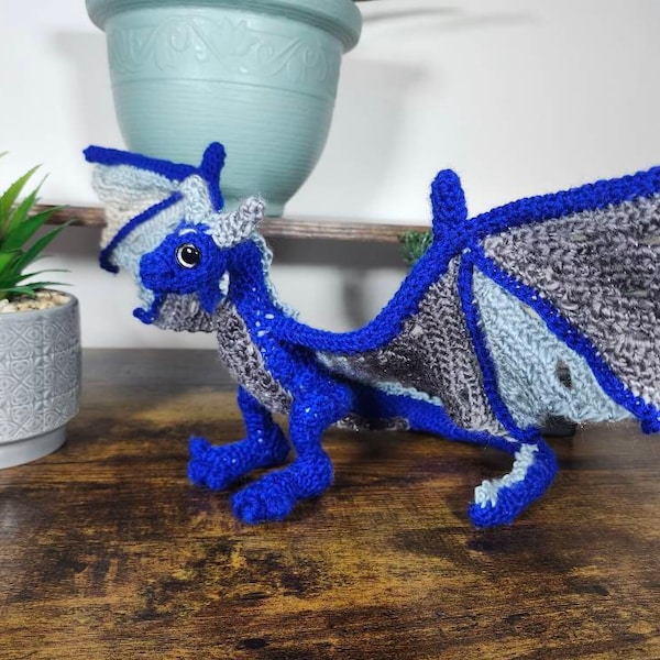 Small Wyvern Crochet Pattern by Crafty Intentions Downloadable DIGITAL ...